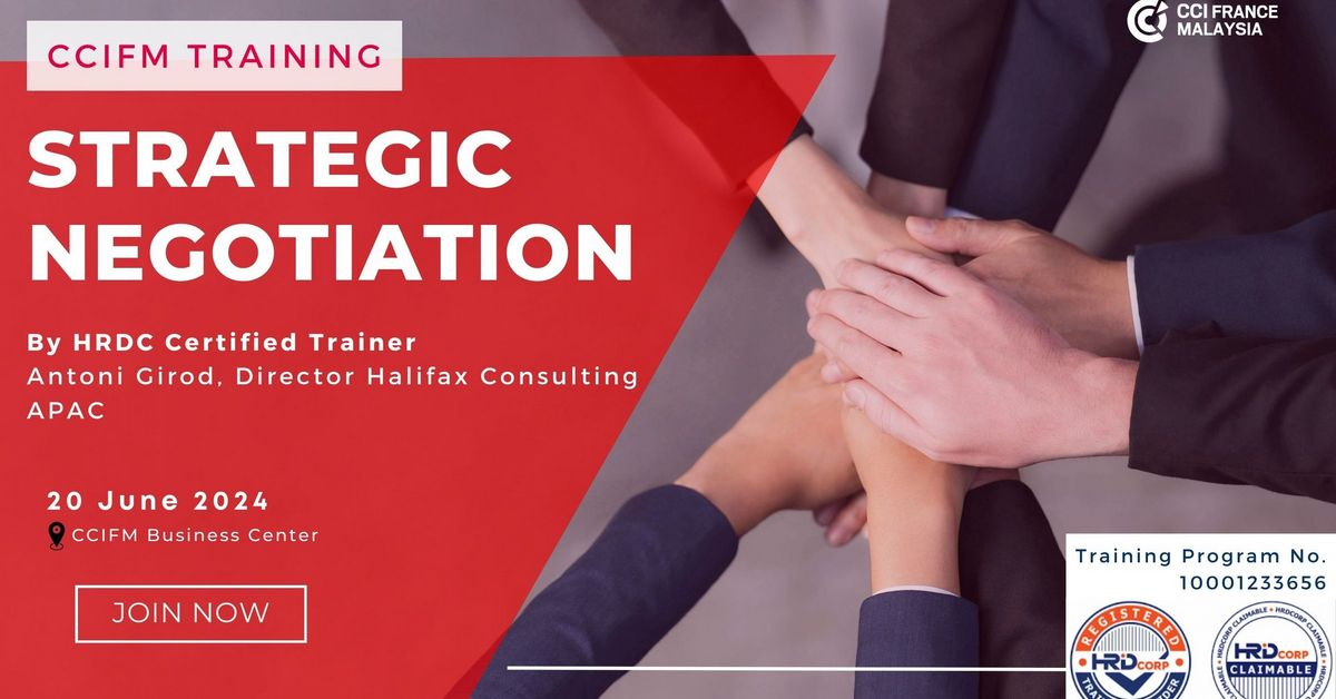 CCIFM Training: Strategic Negotiation | CCI France Malaisie
